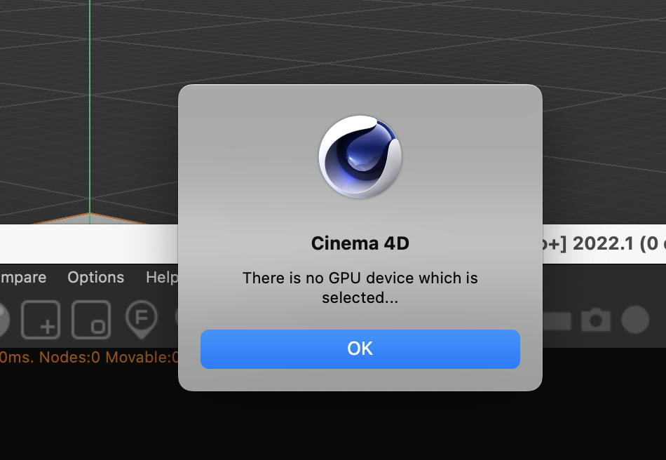 CINEMA 4D 한국 유저그룹 - "there is no gpu device which is selected" 라고 계속 떠요 ㅜㅜ