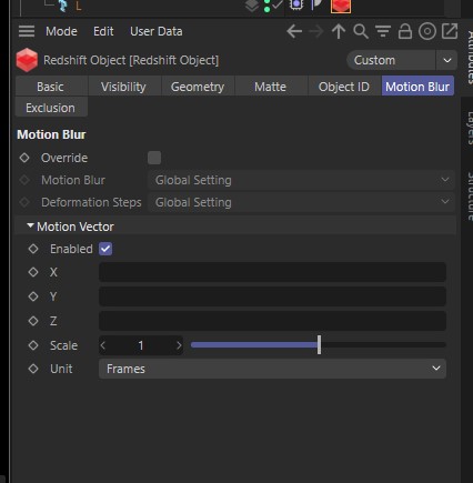 CINEMA 4D 한국 유저그룹 - 레드시프트 motion vector aov