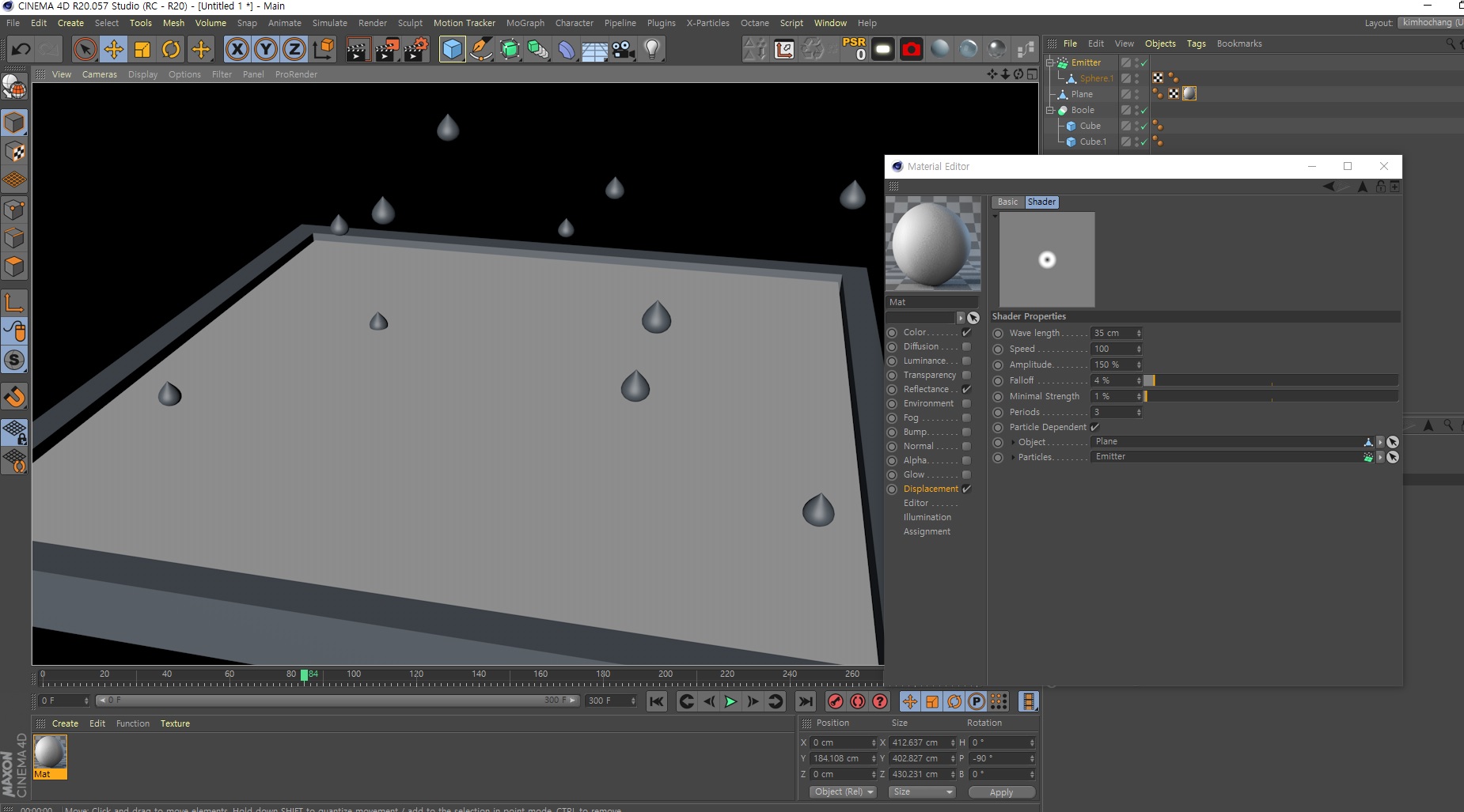 CINEMA 4D 한국 유저그룹 - Ripple효과 질문드려요