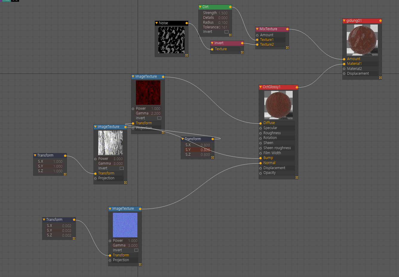 CINEMA 4D 한국 유저그룹 - octane 텍스쳐 문의드려요ㅠ