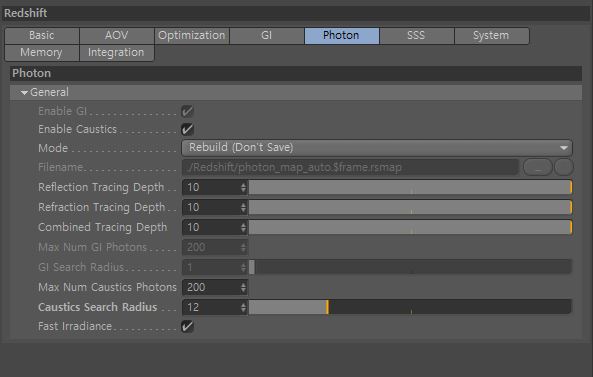 CINEMA 4D 한국 유저그룹 - redshift caustic 렌더 질문입니다 ㅠ