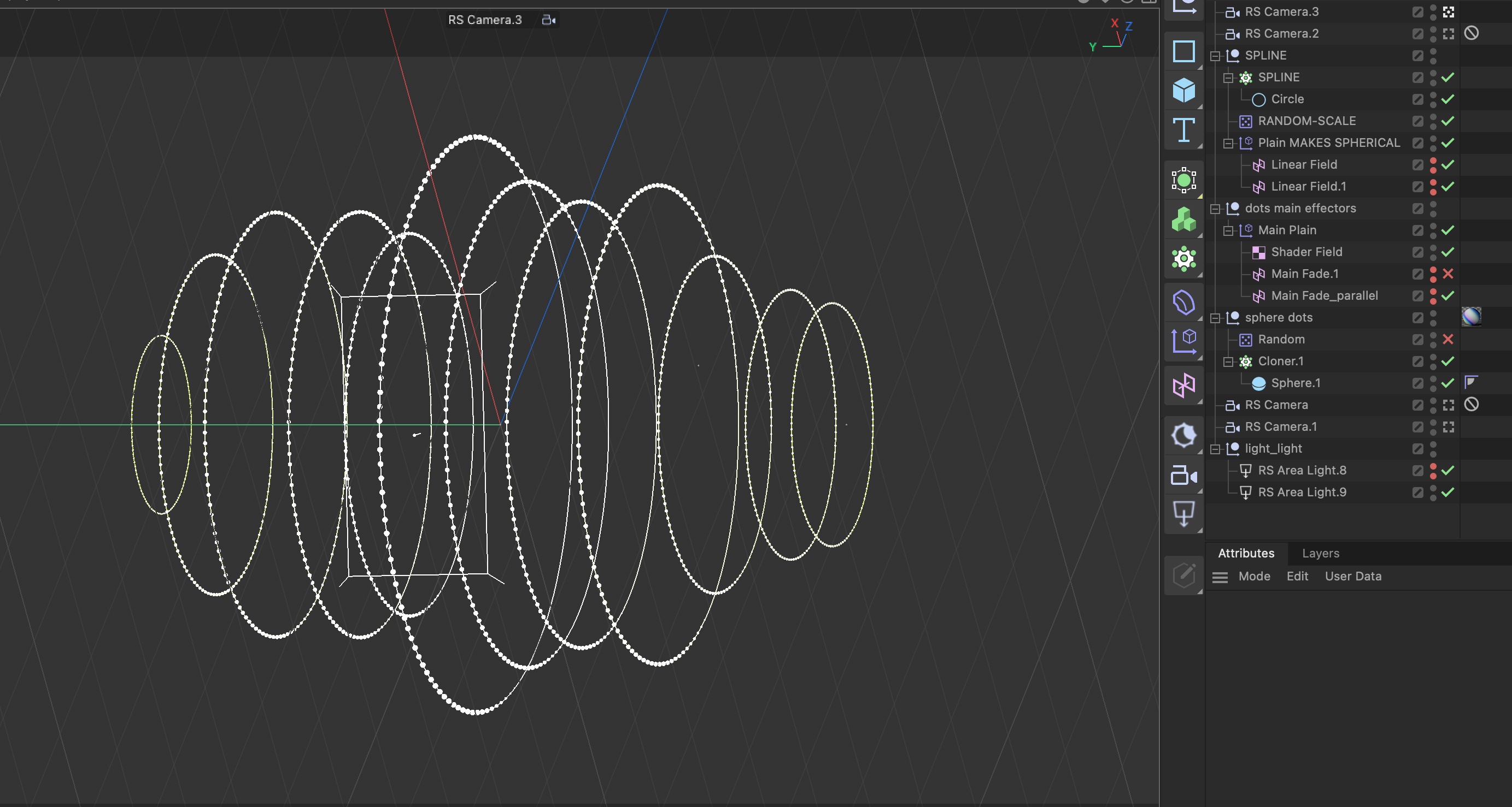 CINEMA 4D 한국 유저그룹 - cloner로 만들어진 선들에 각각 랜덤효과를 주고 싶은데 cloner를 깨지않고 할 수 ...