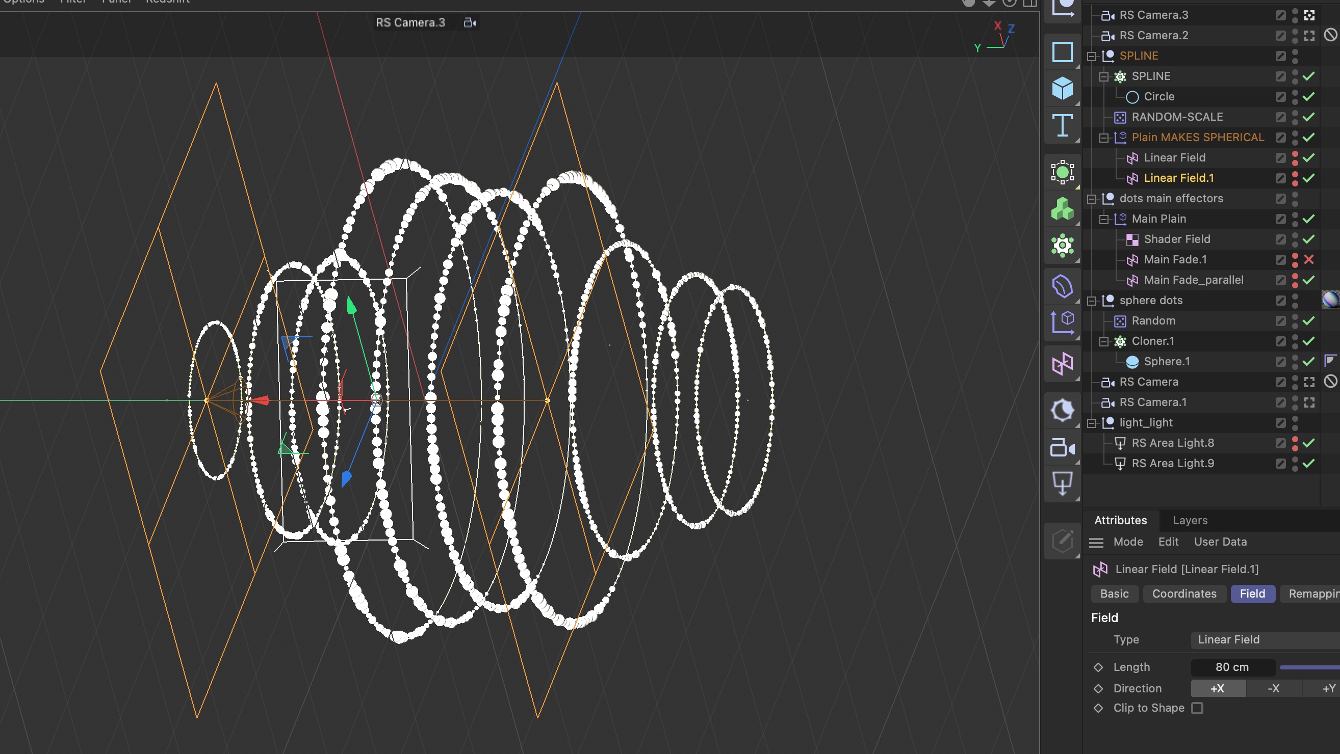 CINEMA 4D 한국 유저그룹 - cloner로 만들어진 선들에 각각 랜덤효과를 주고 싶은데 cloner를 깨지않고 할 수 ...