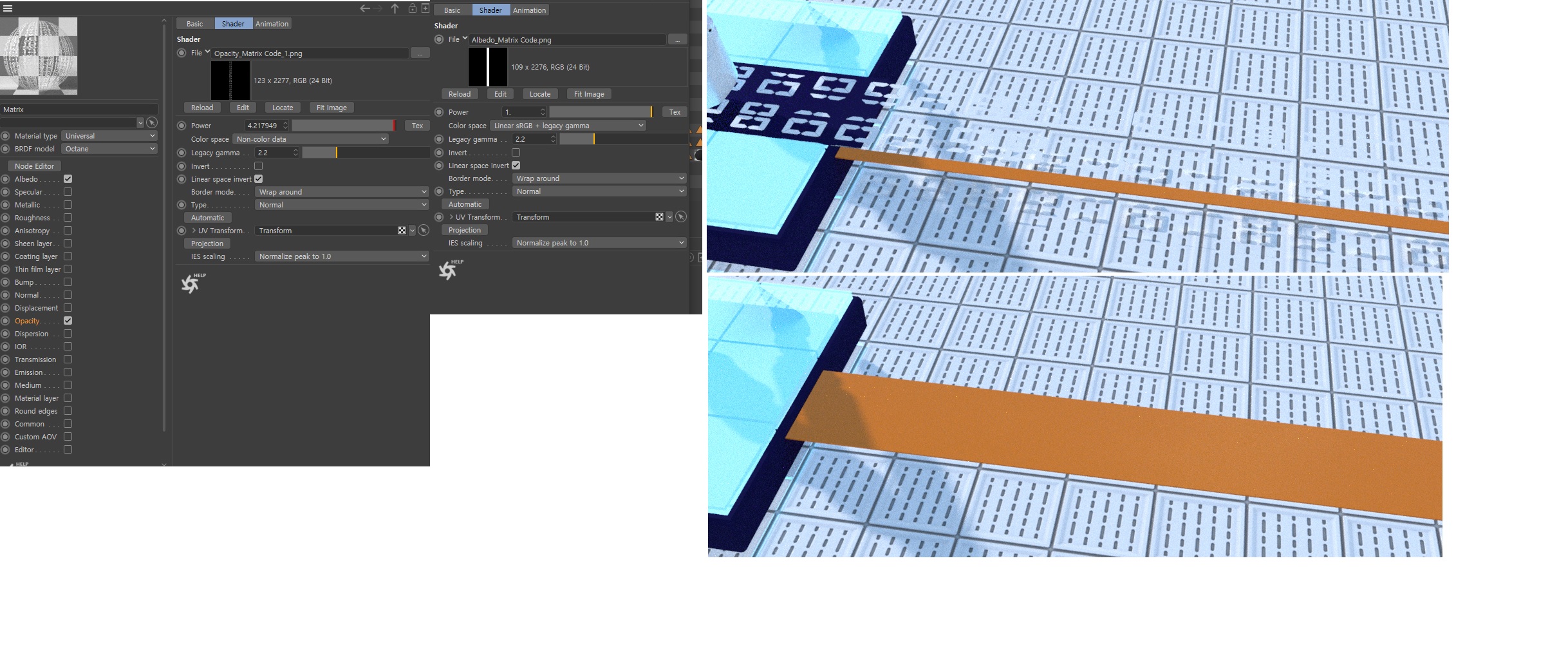 CINEMA 4D 한국 유저그룹 - octane 투명도 질문 드립니다...