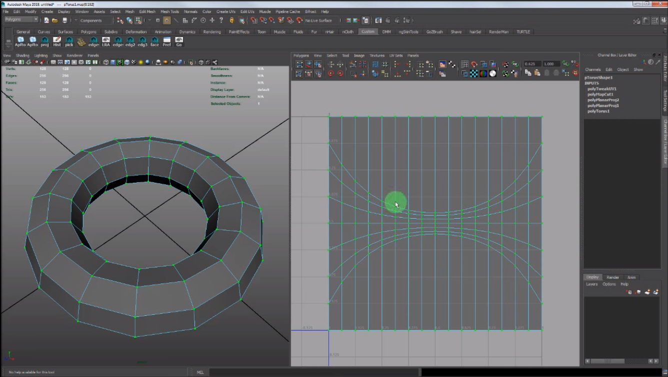 CINEMA 4D 한국 유저그룹 - Torus (도넛 모양) UV Mapping